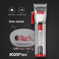 China 15W Cordless Beards Electric Hair Clippers Silver LCD Display For Hotel for sale