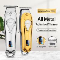 China Adjustable Cordless Hair Trimmer For Men Rechargeable 1400mAH LCD Display for sale