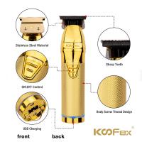 China Gold Zero Gapped Cordless Hair Trimmer 10W Rechargeable Skinsafe for sale