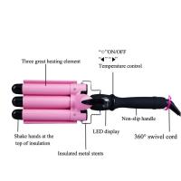 China Household Multipurpose 3 Barrel Curling Iron , Anti Frizz Triple Barrel Hair Waver for sale