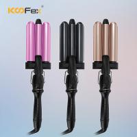 China Household Multipurpose 3 Barrel Curling Iron , Anti Frizz Triple Barrel Hair Waver for sale