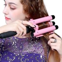 China Household Multipurpose 3 Barrel Curling Iron , Anti Frizz Triple Barrel Hair Waver for sale