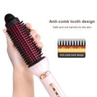 China Anti Scald Electric Heated Hair Brush Curler Lightweight Multifunctional for sale