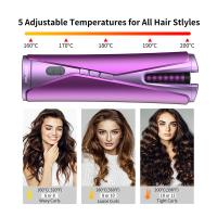 China Anti Scalding Cordless Automatic Hair Curler , Portable USB Rechargeable Curling Iron for sale
