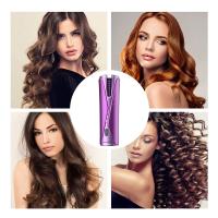 China Anti Scalding Cordless Automatic Hair Curler , Portable USB Rechargeable Curling Iron for sale