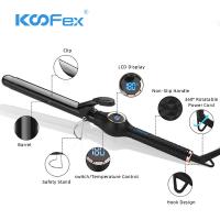 China Automatic Tourmaline Ceramic Barrel Curling Wand Anti Scalding Adjustable Temp for sale