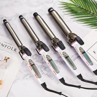 China 1inch Titanium Barrel Electric Hair Curler Household Curling Iron LCD Display for sale