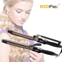 China 360 Degree Rotating 32mm Ceramic Curling Wand Iron LCD Moisture Lock Portable for sale