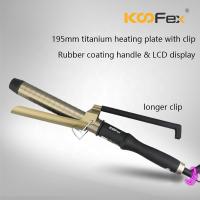 China 360 Degree Rotating 32mm Ceramic Curling Wand Iron LCD Moisture Lock Portable for sale
