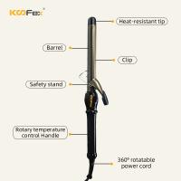 China Anti Frizz Ceramic Hair Curling Wand , 60-120W Dual Voltage Curling Iron for sale