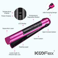 China Frizzproof Ceramic Flat Iron Hair Straightener , Hotel 25W Straightener Curler 2 In 1 for sale