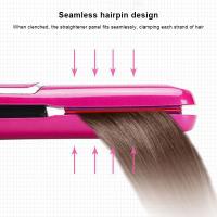 China Durable Reusable Cordless Mini Flat Iron , 30s Heating Hair Straightener Plus Curler for sale