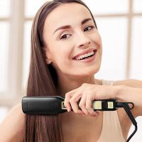 China Multiscene Wide Flat Iron Hair Straightener Titanium Digital LCD Display 110-220V for sale