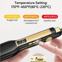 China Multiscene Wide Flat Iron Hair Straightener Titanium Digital LCD Display 110-220V for sale