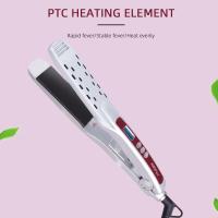 China Titanium Fast Heating Steam Hair Straightener LCD Display 60-100W for sale