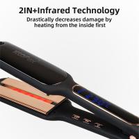 China Ultralight Ionic Infrared Hair Straightener Multifunctional LCD Display for sale