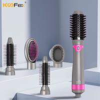 China 50/60Hz Negative Ion Straightening Comb , 5In1 One Step Hair Straightener Brush for sale