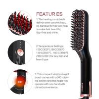 China Multifunctional Beard Straightener Comb Brush Electric Frizz Proof for sale
