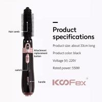 China Interchangeable Hot Air Multifunctional Hair Dryer Brush Frizzproof Lightweight for sale