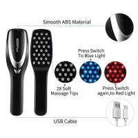 China USB Phototherapy Scalp Massager Comb , Anti Hair Loss Electric Straightener Comb for sale