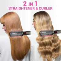 China 450F Pro Salon Hair Straightener , Ultralight Frizzproof 2 In 1 Flat Iron for sale