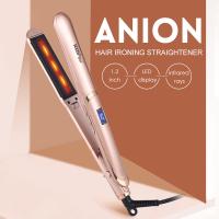 China Ceramic Tourmaline Infrared Hair Straightener Multipurpose LCD Display for sale