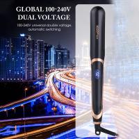 China Ceramic Tourmaline Infrared Hair Straightener Multipurpose LCD Display for sale
