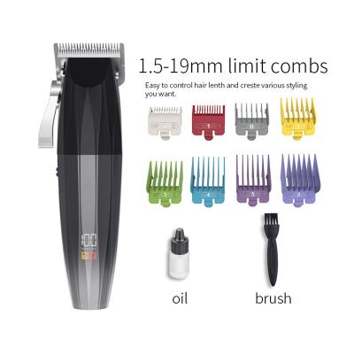 China Usb Charging Cordless Hair Trimmer Black Stainless Steel Blade Adjustable Shaving Machine for sale