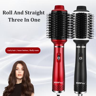 China OEM 3 In 1 Multifunctional Hair Dryer Brush 240V Hair Straightener Comb for sale