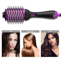 China 4 In 1 Multi Functional Hot Air Dryer Comb Brush Hair Curler Tourmaline Ceramic for sale