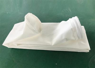 China Abrasion Proof Cylindrical  Polyester Filter Bag Singeing Treatment for sale