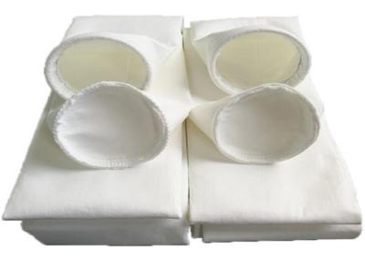 China White Round Polyester Felt Filter Bag Excellent Anti Static Flame Retardant for sale