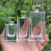 China 30ml 50ml Perfume Spray Bottle Flat Round High End Wood Cap for sale