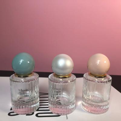 China Glass 50ml Perfume Spray Bottle Round Cap Cosmetic Rectangle Shape for sale