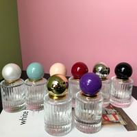 China Glass 50ml Perfume Spray Bottle Round Cap Cosmetic Rectangle Shape for sale