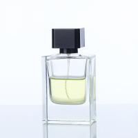 China Empty 50ml Perfume Spray Atomizer Bottle Transparent Square Fine Processing for sale
