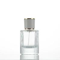 China 30ml 50ml Perfume Spray Bottle High Grade Striped Refillable for sale