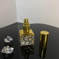 China 10ml Perfume Spray Bottle Water Cube Golden Bottle Portable 500 Pcs for sale