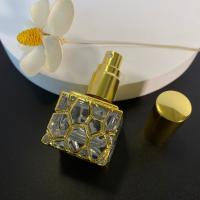 China 10ml Perfume Spray Bottle Water Cube Golden Bottle Portable 500 Pcs for sale