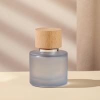 China 50ml Perfume Spray Frosted Bottle Rectangle Glass for sale
