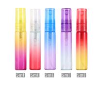 China Colorful 5ml Perfume Spray Bottle Portable Plastic Hot Stamping for sale