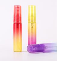 China Colorful 5ml Perfume Spray Bottle Portable Plastic Hot Stamping for sale