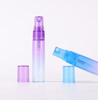 China Colorful 5ml Perfume Spray Bottle Portable Plastic Hot Stamping for sale