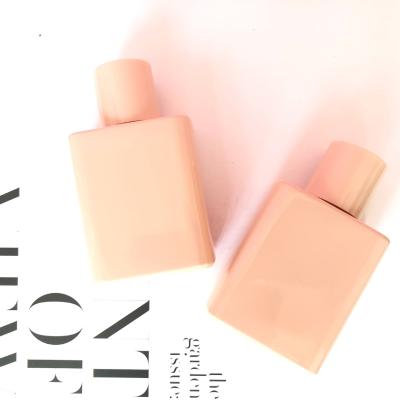 China Rectangle 30ml 50ml Perfume Spray Bottle Pink Portable Recyclable Filling for sale