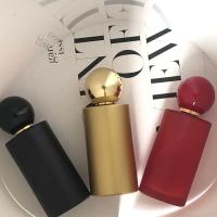 China 500pcs 50ml Perfume Spray Bottle Plastic Ball Cap Cosmetic Glass for sale