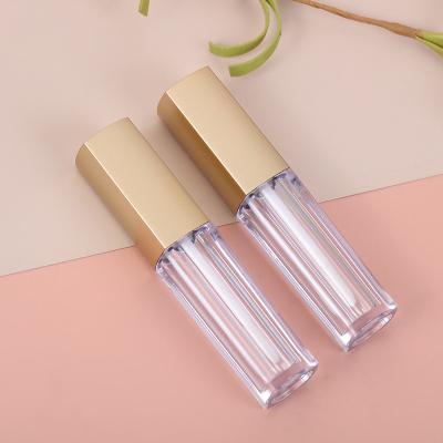 China 3ml Rubber Plastic Empty Lip Gloss Tubes 12000PCS Square Private Label for sale