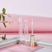 China 5ml Clear Empty Lip Gloss Tubes With Custom Logo Round Lipgloss Contaniner for sale