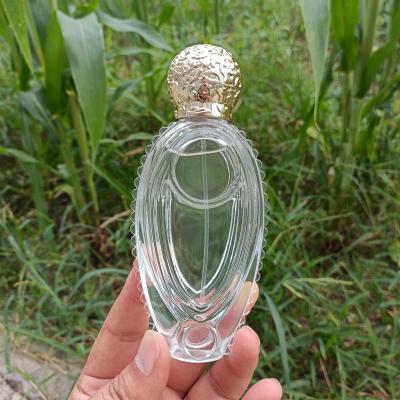 China 55ML Perfume Spray Bottle Crystal White Glass Double Fish Play Beads for sale