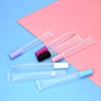China 15ml Clear Lip Gloss Tubes Transparent Glaze Squeeze for sale