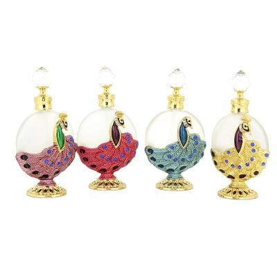 China 30ml Arabic Empty Glass Essential Oil Bottle Middle East Perfume UV Coating for sale
